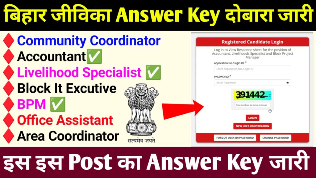Bihar Jeevika Answer Key out 2026 Check Now! Bihar jeevika Respons ...